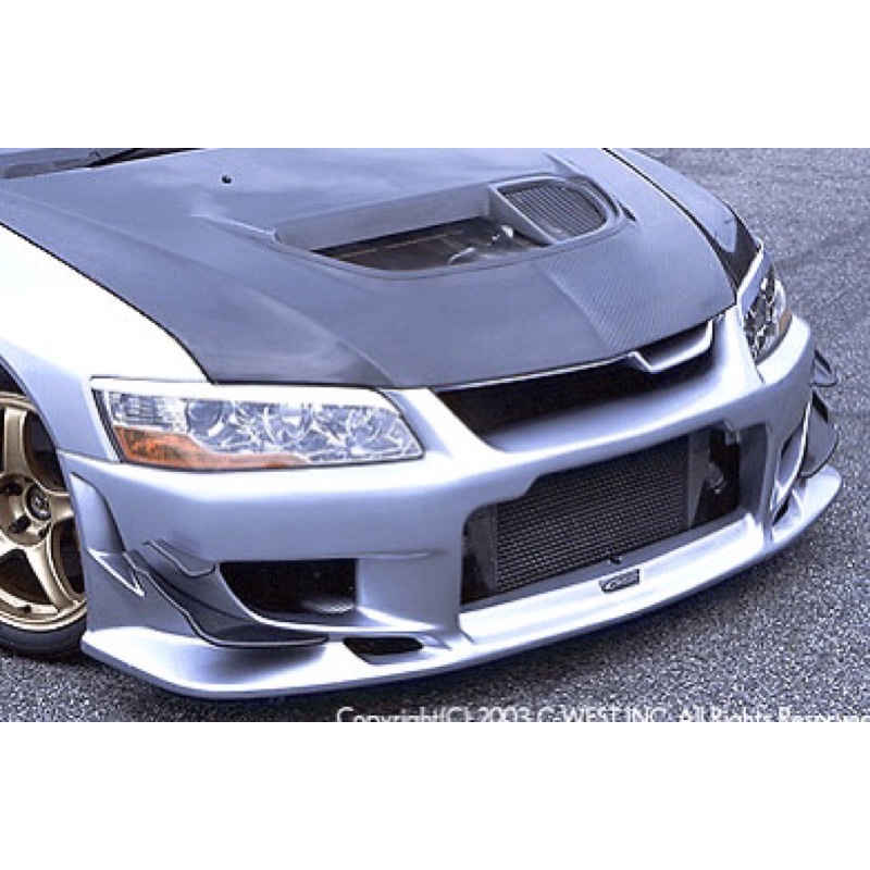 Mitsubishi Evo 7 8 9 C west front bumper bonnet bonnet hood canard ...