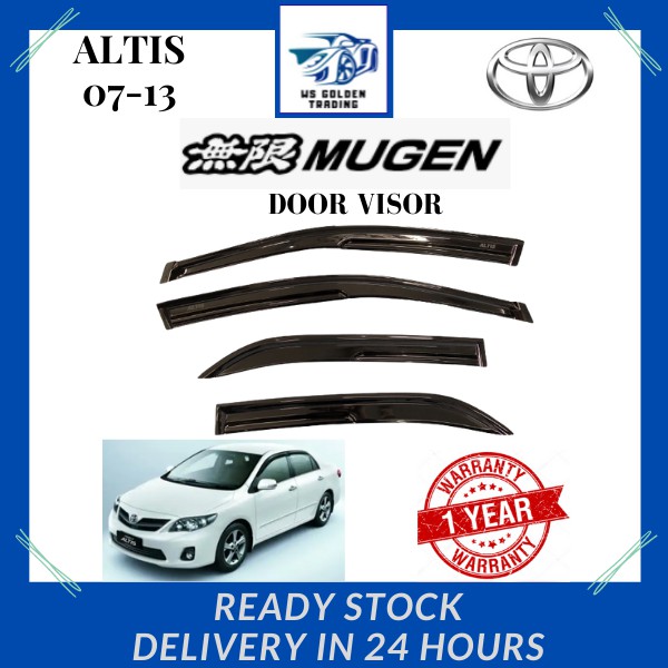 TOYOTA ALTIS 2007-2013 MUGEN STYLE DOOR VISOR AIR PRESS SUN VISOR (1SET ...