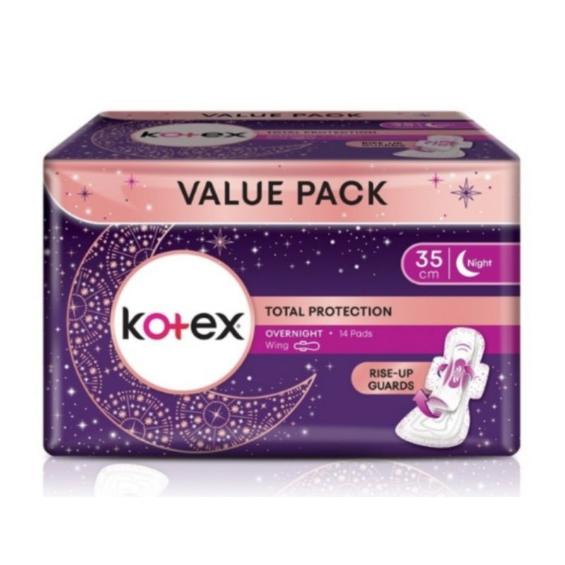 Kotex Overnight Wing Extra Long 35cm (14 Pads) | Shopee Malaysia
