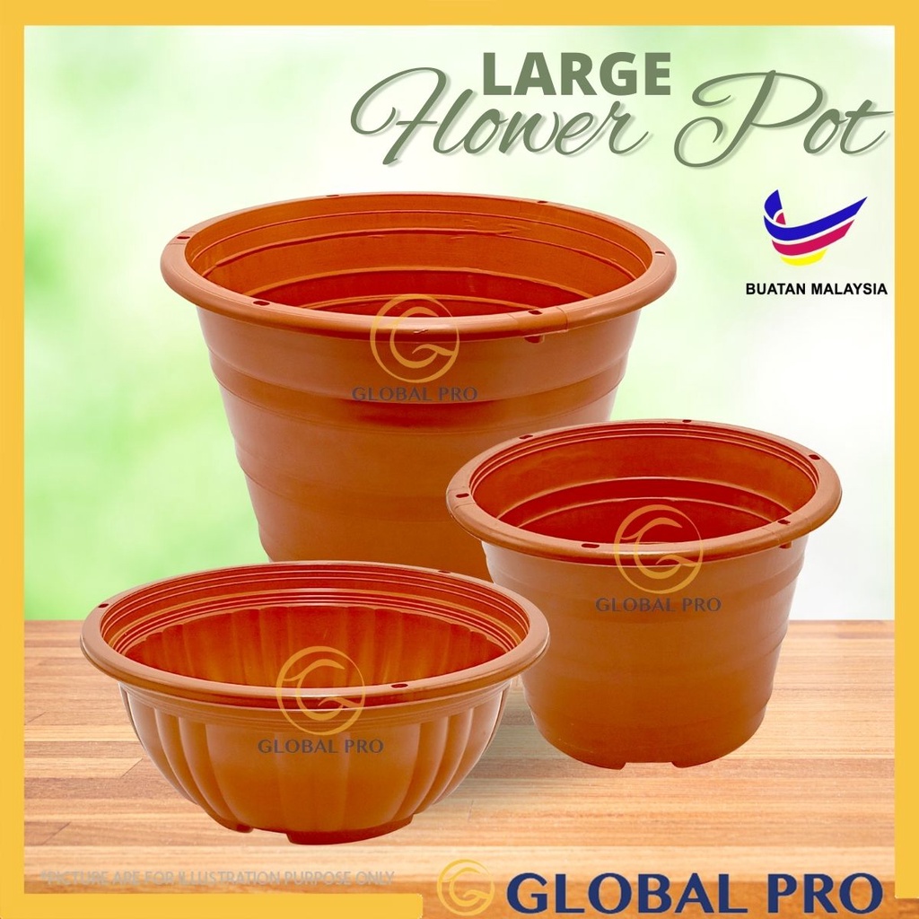 30cm / 29cm / 25cm LARGE Plastic Flower Pot Gardening Plant Draining ...