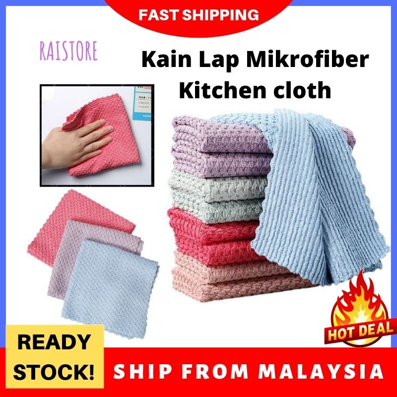 SALE Kain Lap Dapur Murah Kitchen Towel Lap Meja Mikrofiber Cleaning ...