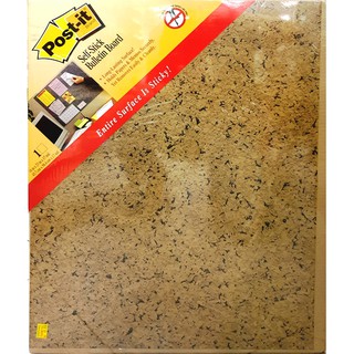 Post-it® Self-Stick Bulletin Board Memo Board Brown Cork Design ...
