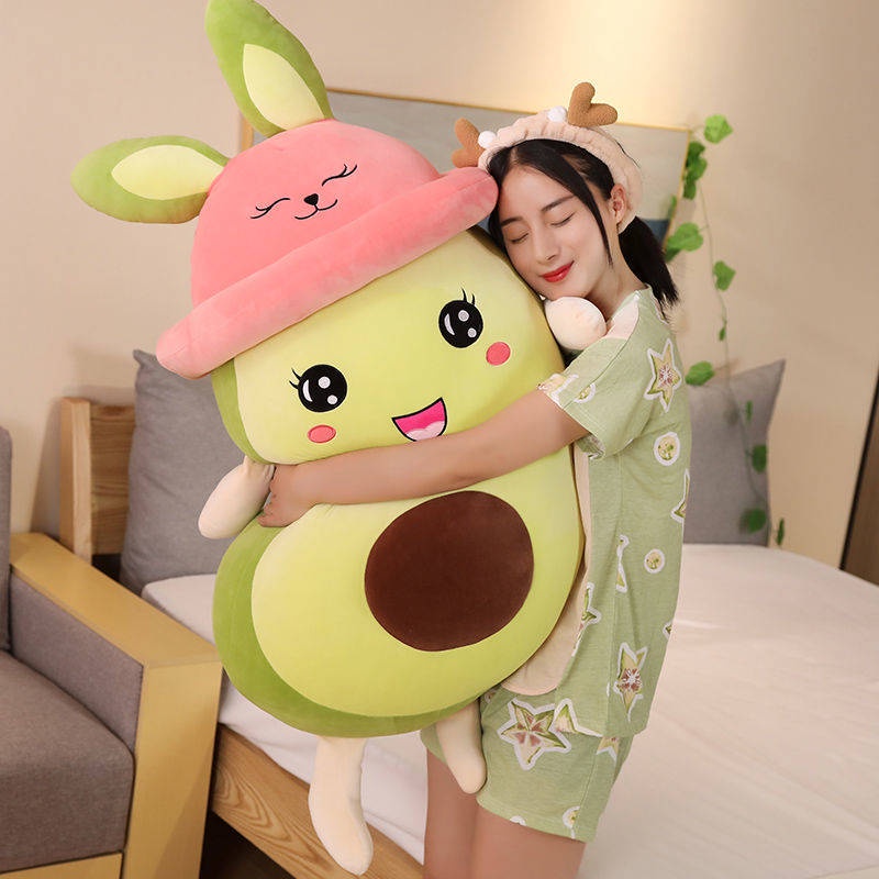 Cute avocado plush toy rabbit pillow Doll large rag doll female ...