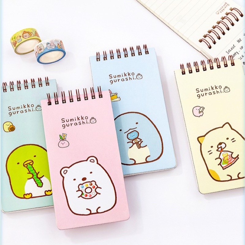 Kensho Mini Spiral Ring Notepad Notebook Sumikko Gurashi Character ...