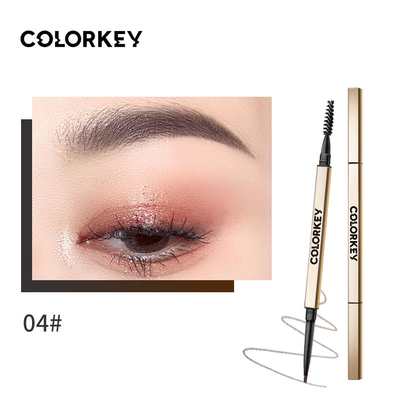 [HOT]COLORKEY Triangle Chiseled Eyebrow Pencil Dual-ended Waterproof ...