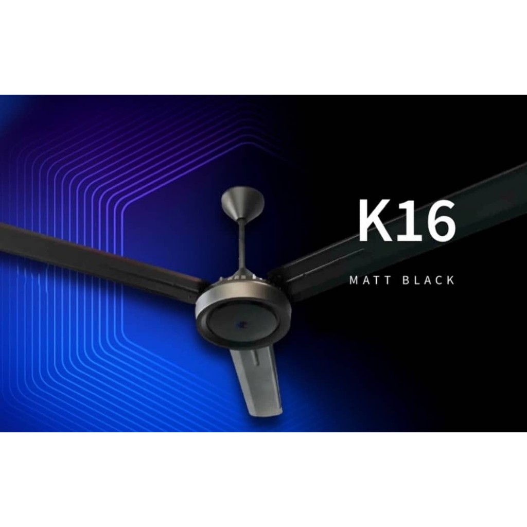 REZO 60" MATT BLACK/MATT WHITE 3 BLADE CEILING FAN K16 | Shopee Malaysia