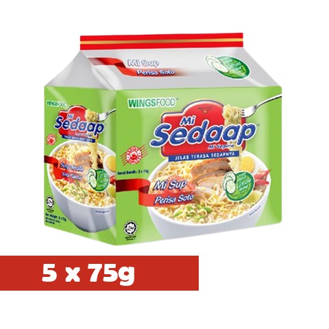 MI SEDAAP [5pcs] (Original / Soup Soto / Singapore Laksa / Korean Spicy ...