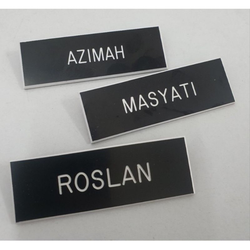 NAME TAG PIN / MAGNET - BLACK | Shopee Malaysia