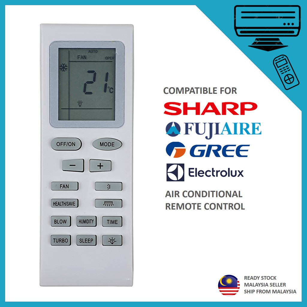 Sharp Gree Fujiaire Electrolux 1HP Air Cond Aircond Air Conditioner ...