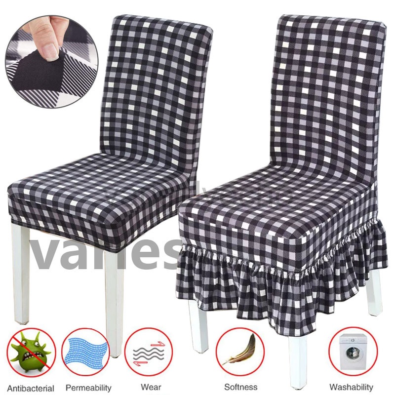 Buffalo Check Spandex Chair Slipcovers Removable Universal Stretch ...