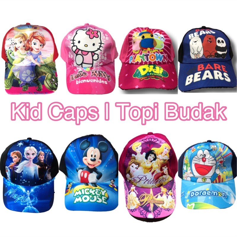 Cap Kid 🧢 Topi Budak Borong for Outing Princess HelloKitty Sofia Frozen ...