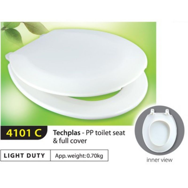 original techplas LIGHT DUTY TOILET SEAT COVER (WHITE) model -4101c ...