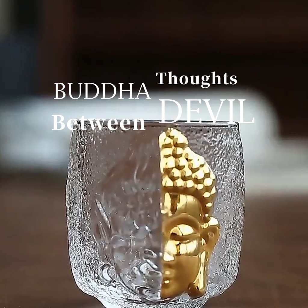 blossom Originality 3oz/110ml Zen Kungfu Tea Glasses Buddha & Devil ...