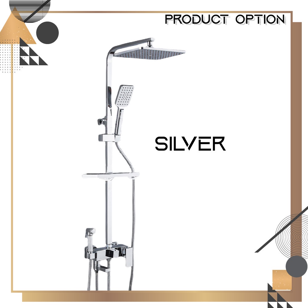 Perfect Bath Silver Color Rain Shower Head Mixer With High Pressure ...
