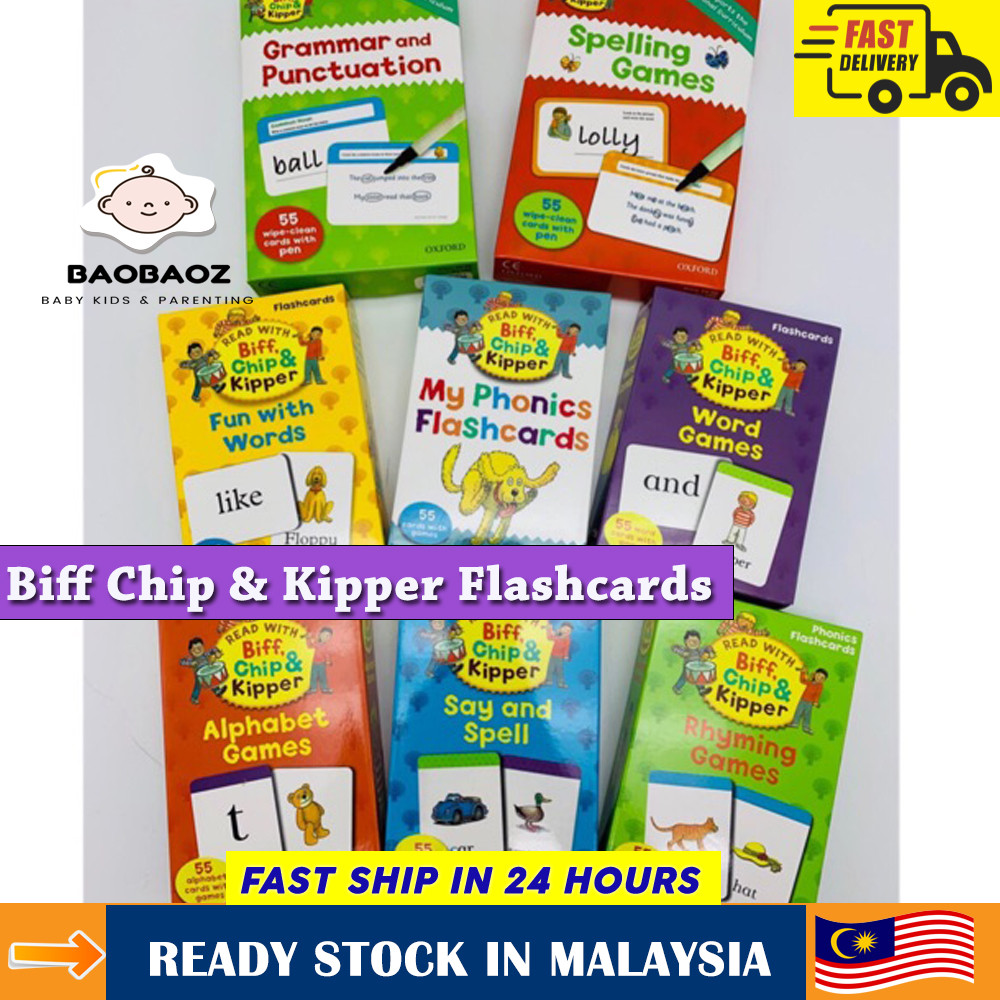 UK Oxford Reading Tree Biff Chip & Kipper Flashcards Early Learning Set ...