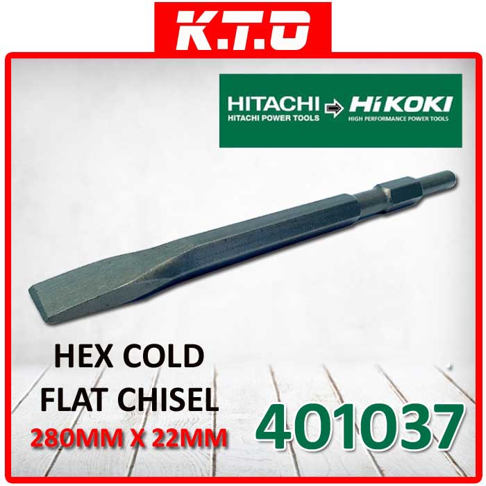 HITACHI 280MM x 22MM COLD FLAT HEXAGON SHANK CHISEL ( 401037 ) / MATA ...