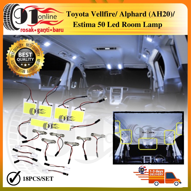 Toyota Vellfire / Alphard (AH20) / Estima 50 Led Room Lamp set | Shopee ...