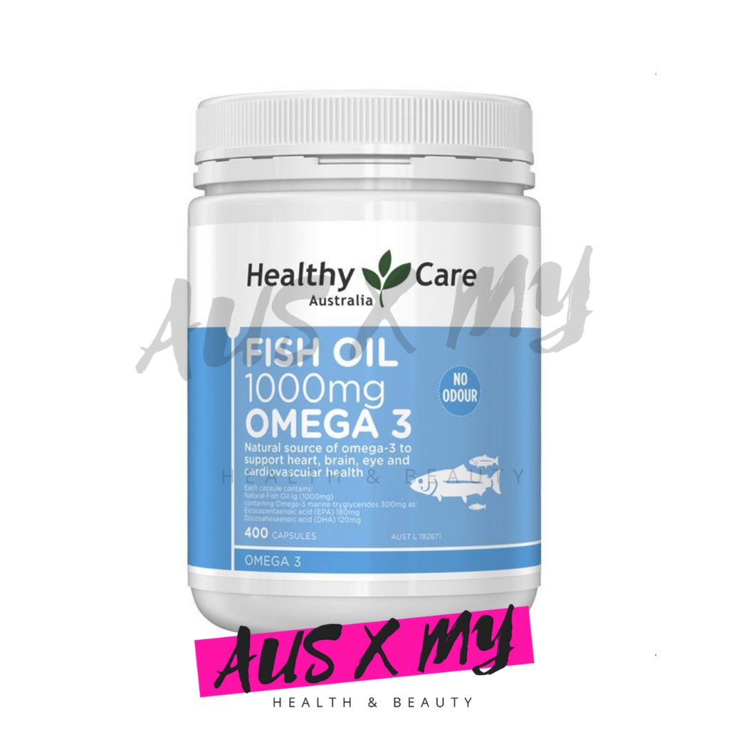 HEALTHY CARE Australia Fish Oil Omega 400 / Odourless / Triple Strength ...
