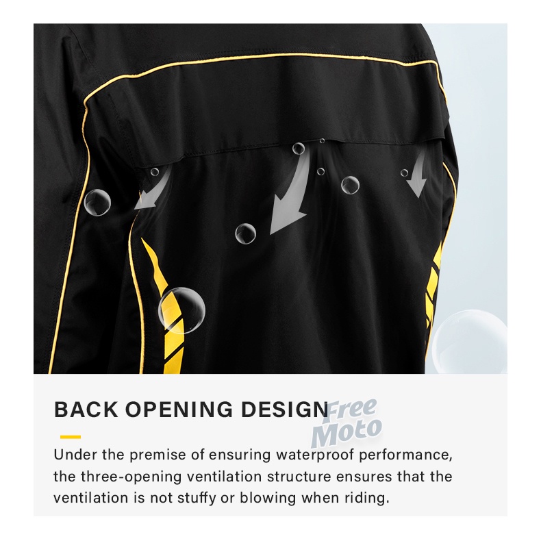 SULAITE Raincoat Motorcycle Waterproof Split Riding Men Women Full Body ...