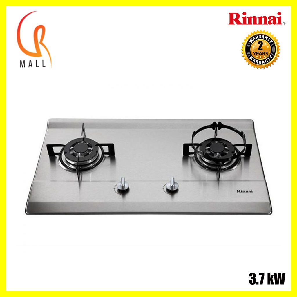 RINNAI RB-712N-S 3.7kW 2-BURNER BUILT-IN GAS HOB - STAINLESS STEEL ...