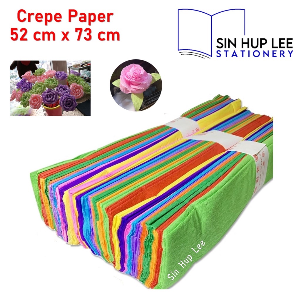 Colour Crepe Paper / Paper Flower / Crepe Tissue Paper 52cm x 73 cm ...