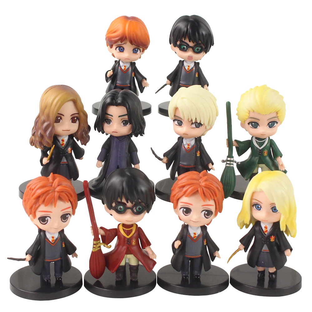 10Pcs/Set Anime Q Version Harry Potter Harry James Potter Hermione Jane ...