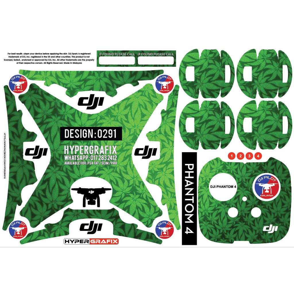 DJI PHANTOM 4 ADV / PRO Sticker Skin Design 0291 | Shopee Malaysia