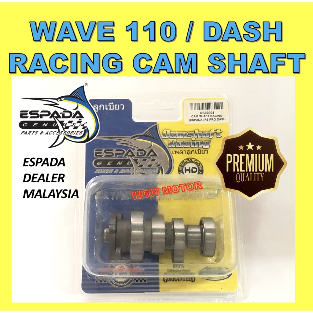 WAVE DASH RACING CAM SHAFT R6 PRO ESPADA WAVE 110 CAM RACING DASH KEM ...