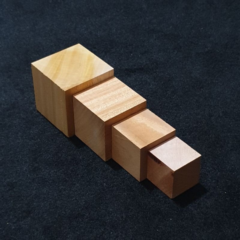 KAYU Wooden Cube Blocks 8cm x 8cm | Shopee Malaysia