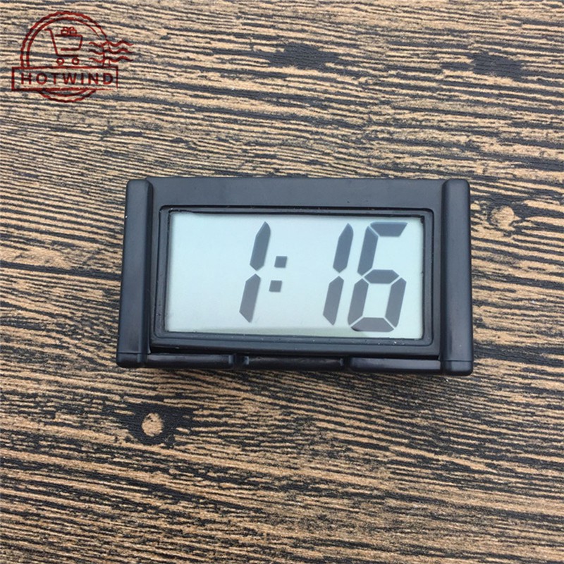Mini Car Clock Time Self-Adhesive Bracket Vehicle Electronic Digital ...
