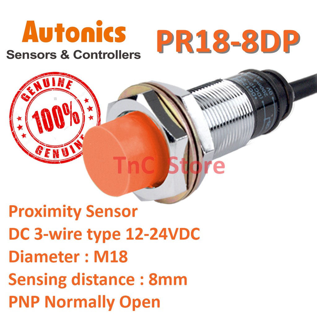 [KOREA]Autonics Proximity Sensor PR18-8DP PNP Normally Open M18 x 8mm Sensing Distance DC 3-wire ...