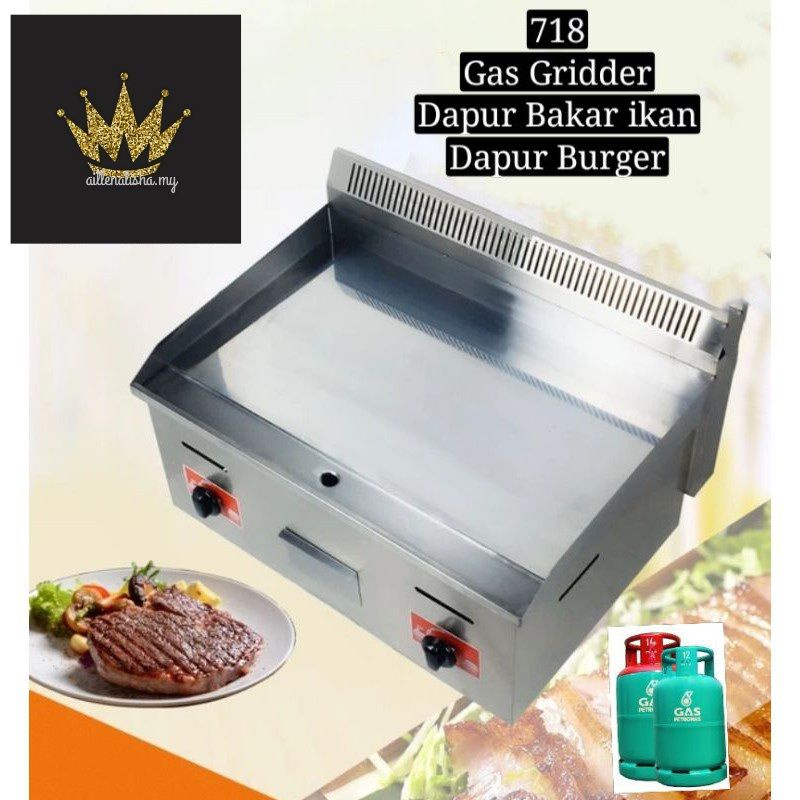 718 griddle gas dapur burger gridder stove nonstick machine octopus ...