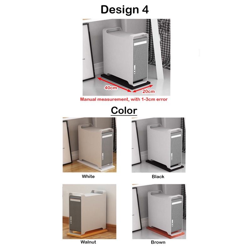 Desktop Computer Host Pulley Bracket Pad Riser Base under Table CPU ...