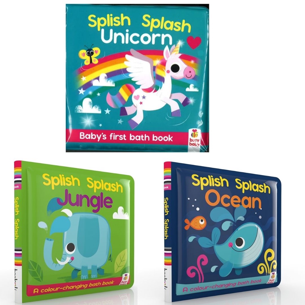 Colour-Changing Bath Book: Splish Splash Unicorn/Ocean/Jungle (Bookoli ...