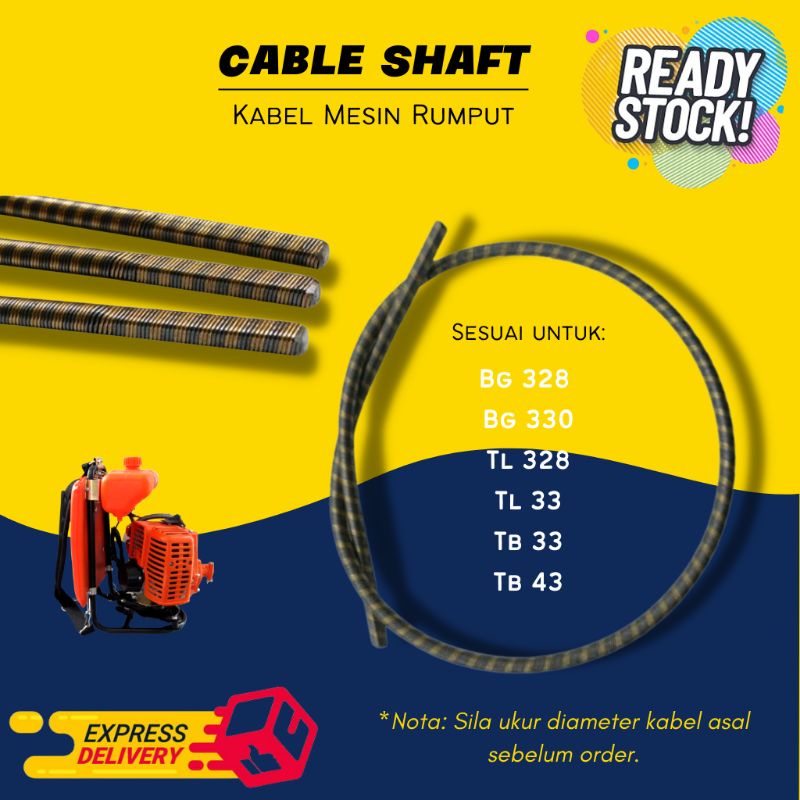 Cable Shaft Brushcutter Kabel Mesin Rumput Spare Part Mesin Rumput BG ...