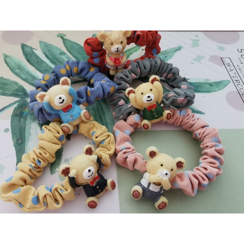 Ready Stock Cute Bear Hair Ties 可爱小熊发圈 | Shopee Malaysia
