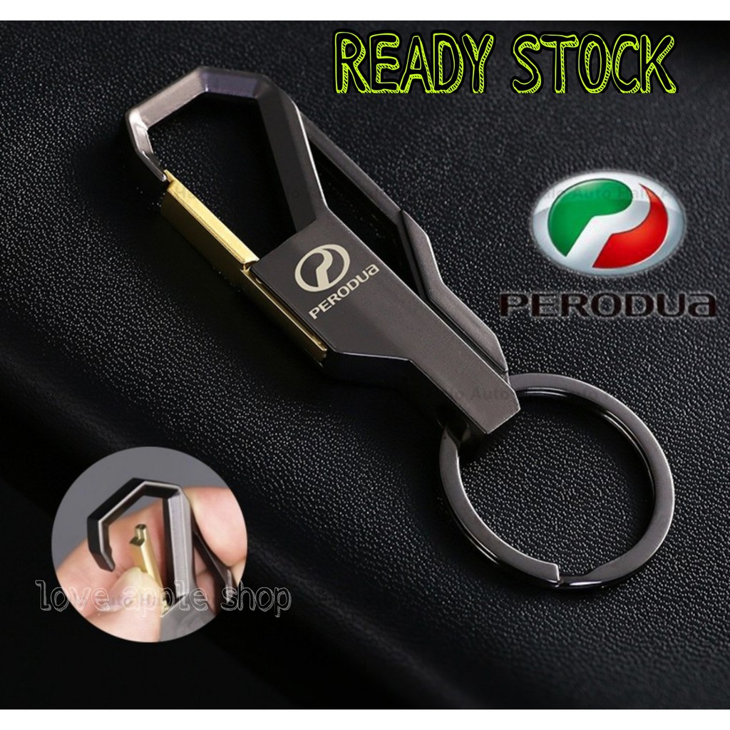Perodua New Car Logo keychain Car Keychain Creative Alloy Metal Keyring ...