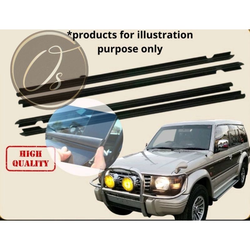 Mitsubishi pajero v31 v32 v34 1992-2002 Door Glass Moulding Lining ...