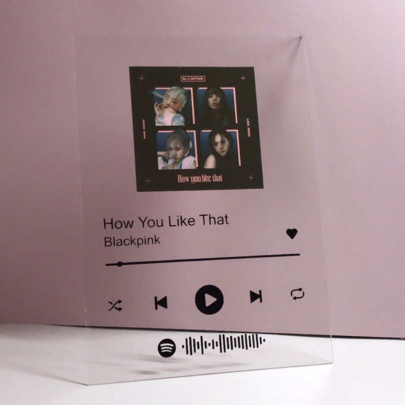 Spotify Album Cover Playlist Code Acrylic Plaque, Gift Box, Surprise ...