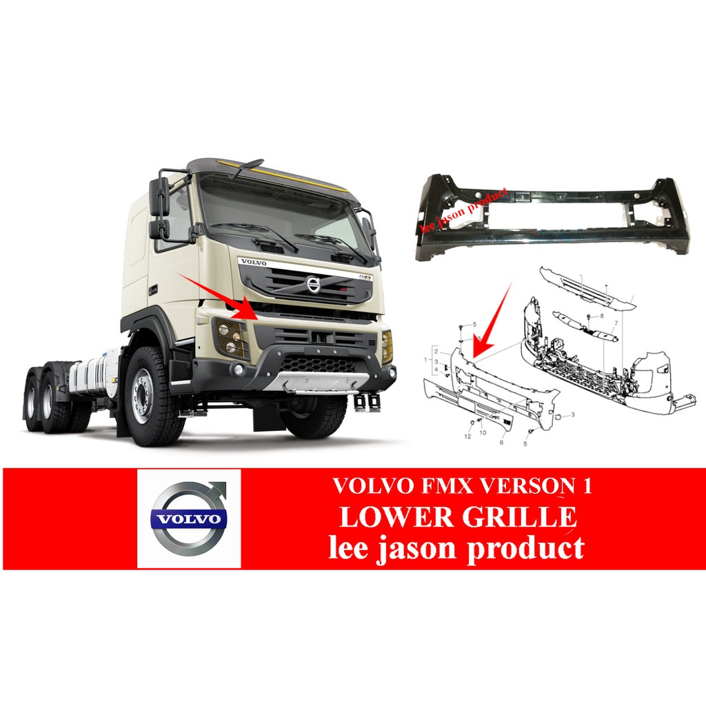 J121S14 VOLVO FMX VERSON 1 LOWER GRILLE 82266403 | Shopee Malaysia