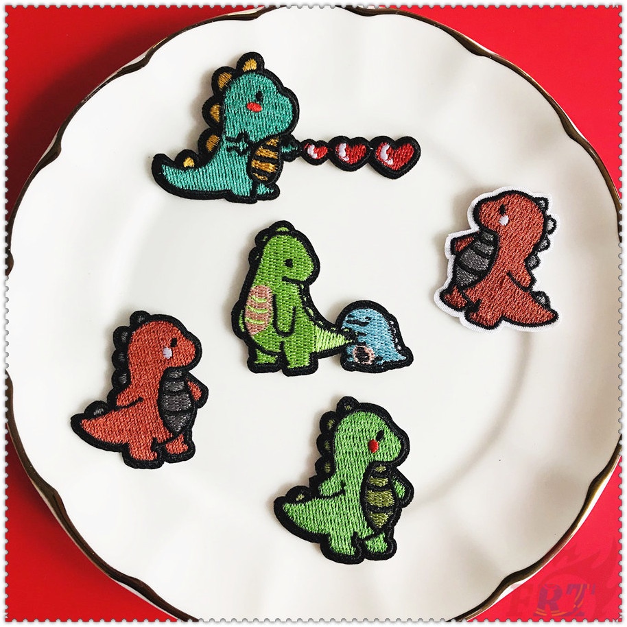 Cute Cartoon Biubiubiu Dinosaurs Iron-on Patch 1Pc Diy Embroidery Patch ...