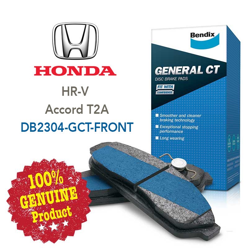 Original Bendix DB2304GCT Front Brake Pad - Honda HR-V HRV / Honda ...