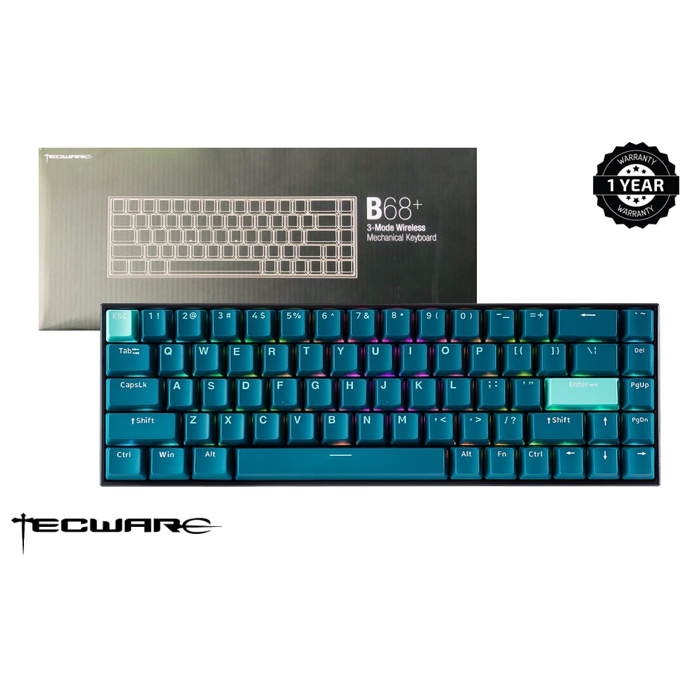 Tecware B68+ Wireless Mechanical Keyboard Black (B68 Plus, Hot ...