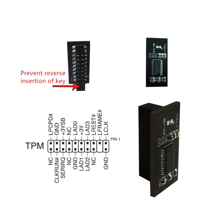 For Asus Tpm L R2 0 Compatible Trusted Platform Tpm 2 0 Module 20 Pin Shopee Malaysia