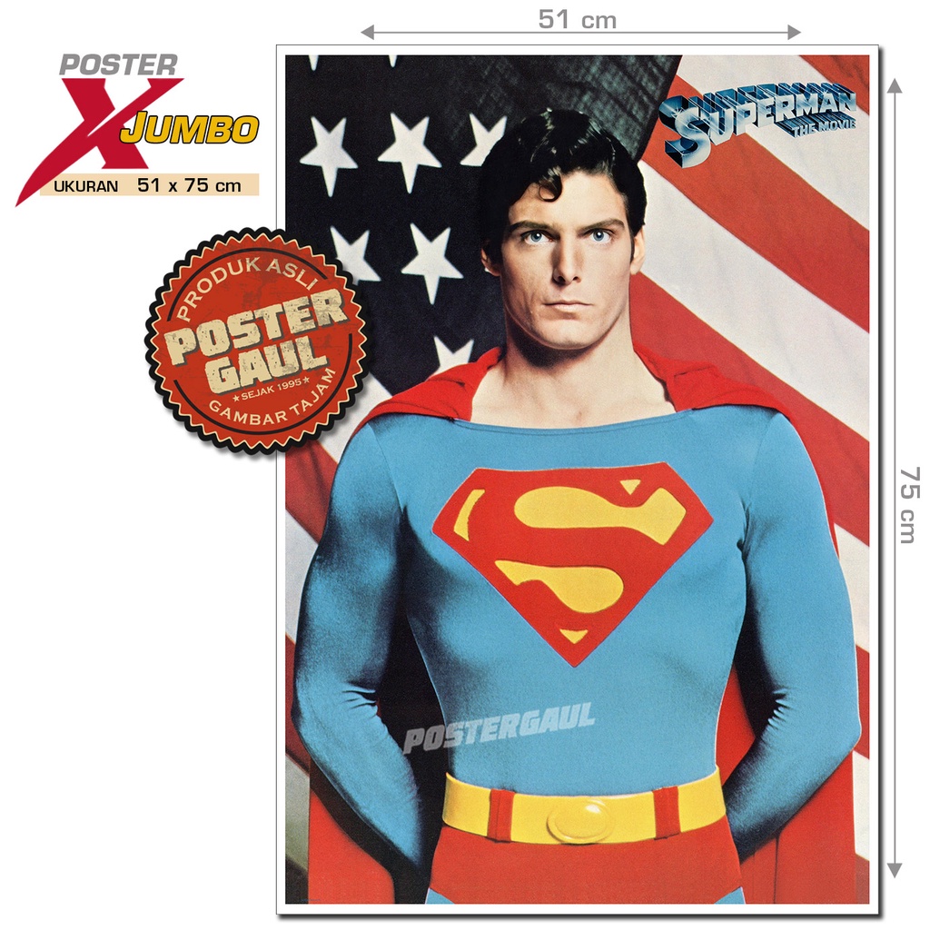 Poster XJumbo CHRISTOPHER REEVE/SUPERMAN THE MOVIE XJFJP327 - Size 51 x ...