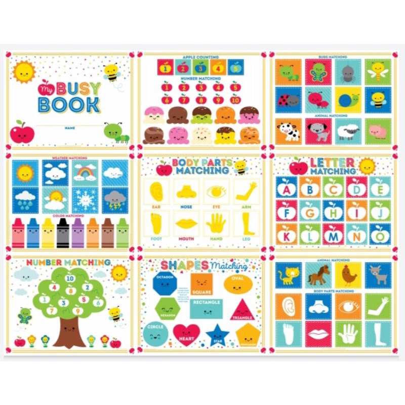 [Laminated] THEME busy book & quiet book for kid early learning ...