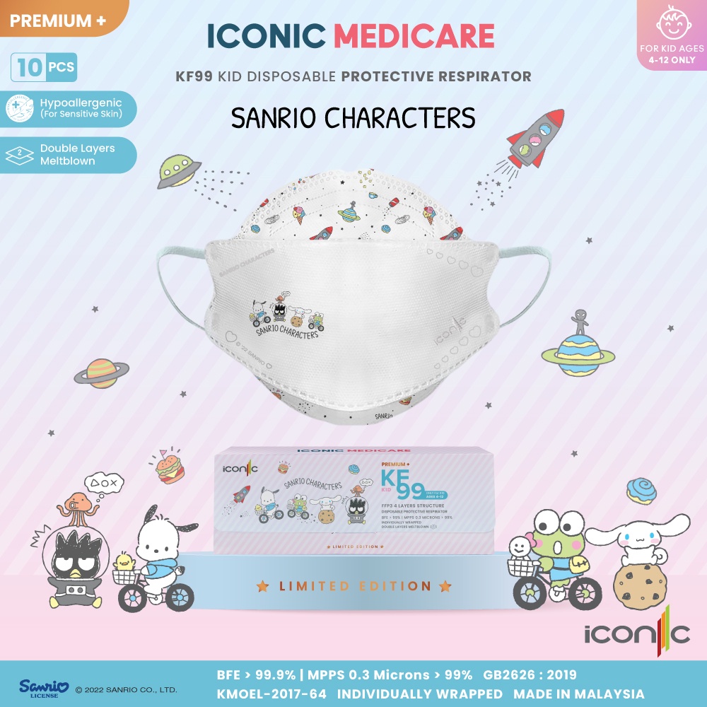 Sanrio Series Iconic Medicare 4 Ply KF99/KF94 Protective Respirator ...