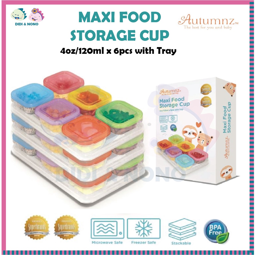 AUTUMNZ BABY FOOD STORAGE BOX FROZEN BPA FREE MICROWAVE SAFE TUPPERWARE ...