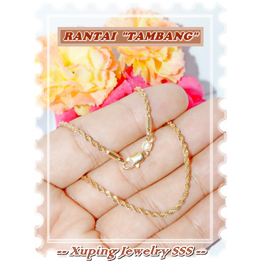 18k Gold Plated Necklace Chain Mine Hook "O" Gold Original Xuping Brand ...