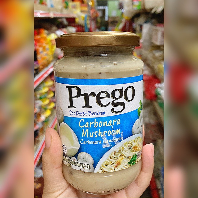 Prego Sos pasta carbonara Cendawan/Prego carbonara mushroom pasta sauce ...